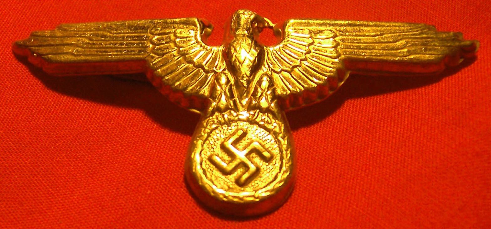 SS Eagle Pin German WW2 Medal Nazi Gold Cap Badge – VolkSStorm.com