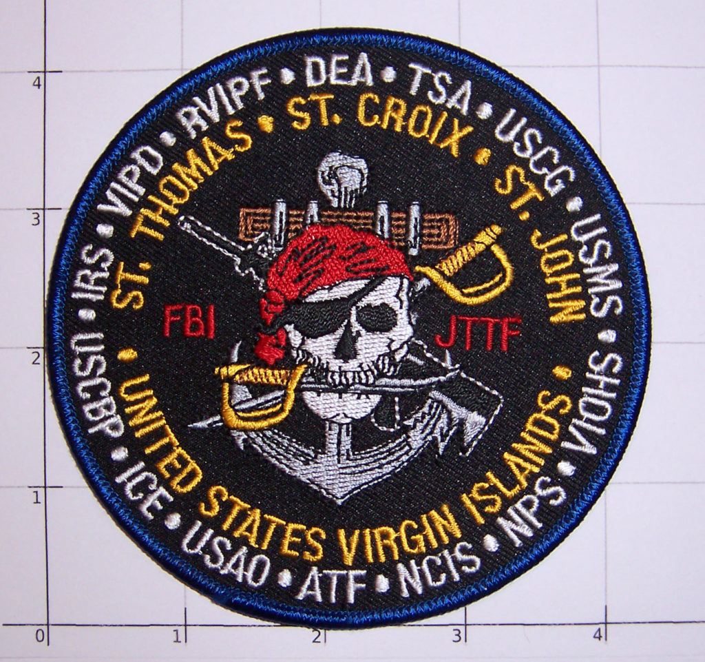 FBI JTTF Virgin Islands St. Thomas St. Croix St. John Task Force Skull ...