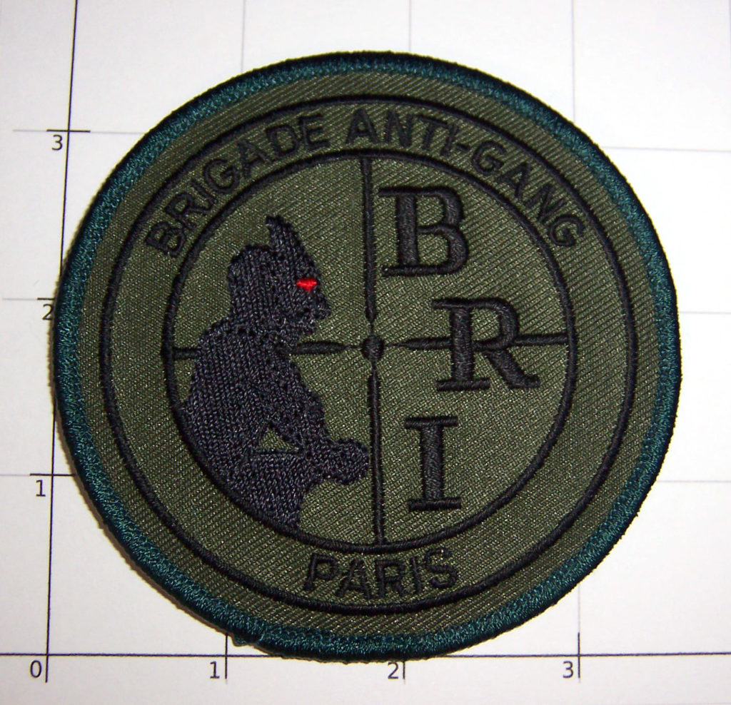 France Police BRI Paris Brigade Anti-Gang Green Ecusson Patch ...