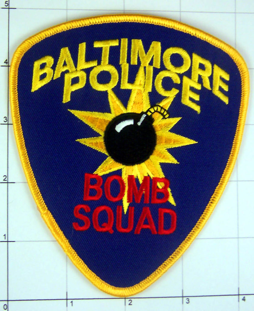Maryland Baltimore Police Bomb Squad Explosives Law Enforcement Patch ...