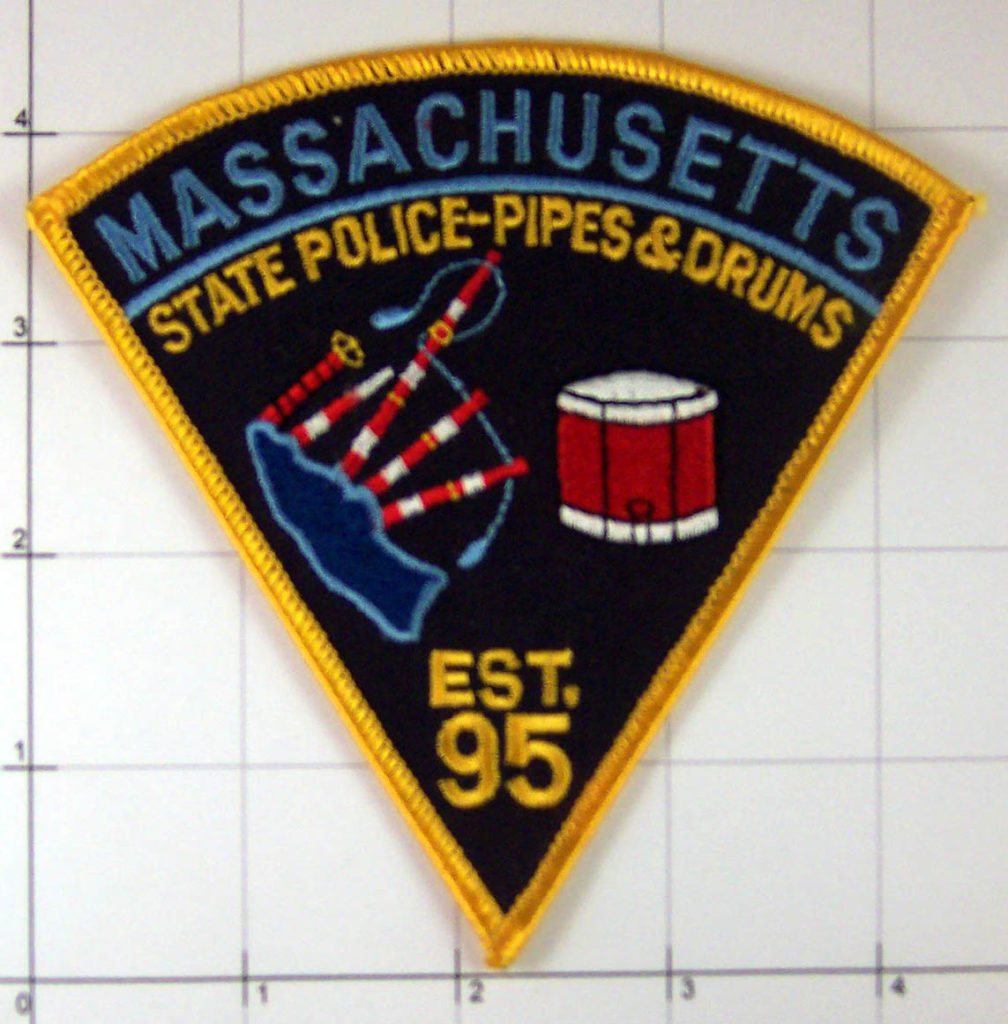 Massachusetts State Police Pipes and Drums Est. 95 Bagpipe Patch ...