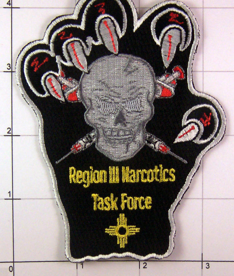 Narcotics Task Force Region III New Mexico Claw Needles Reaper Skull ...