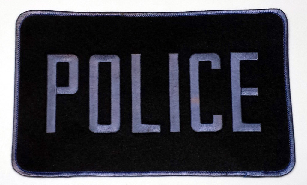 POLICE Patch Midnight Camo Large Backpatch 5 and 1/8th x 8.5 inches ...