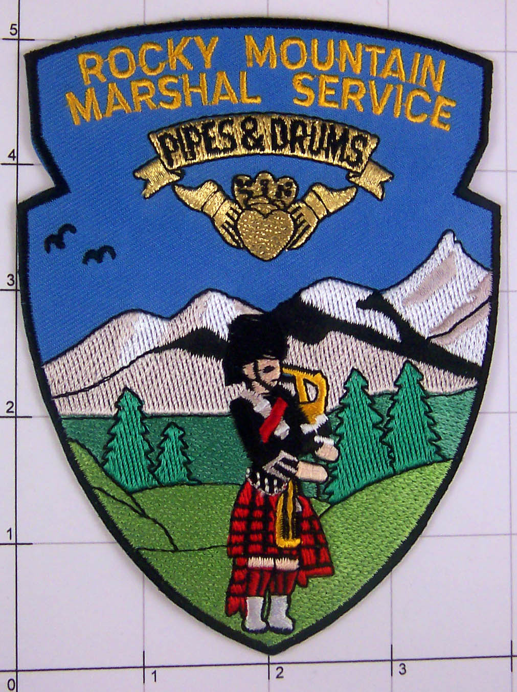 Rocky Mountain Marshal Service Pipes and Drums Bagpipe Kilt Patch ...