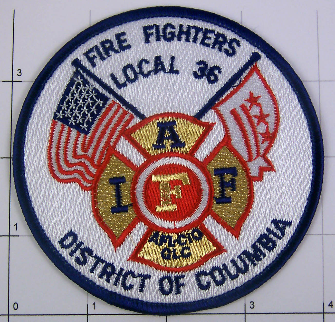 Washington DC IAF Fire Fighters Local 36 American Flag Patch ...