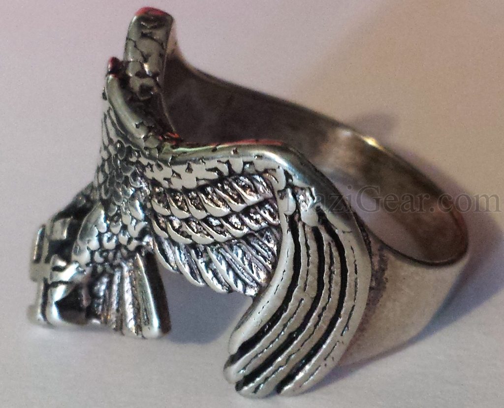 Luftwaffe Eagle Ring Sterling Silver Nazi Swastika German WW2 ...