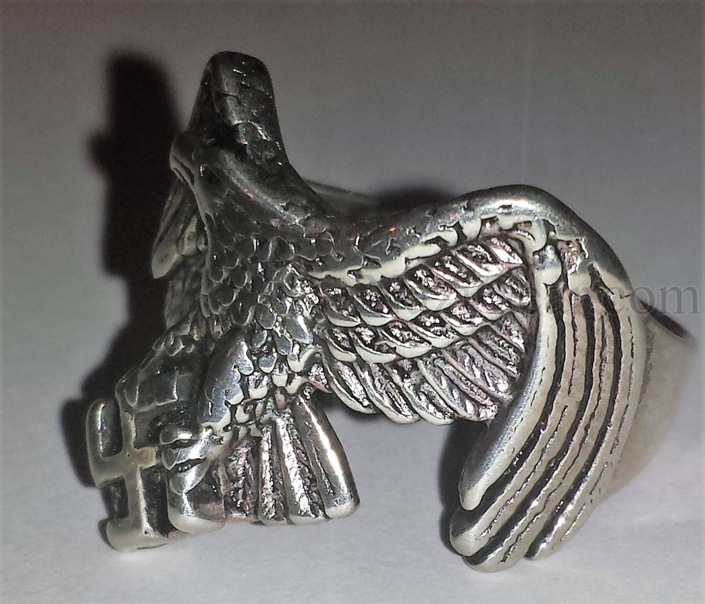 Luftwaffe Eagle Ring Sterling Silver Nazi Swastika German WW2 ...