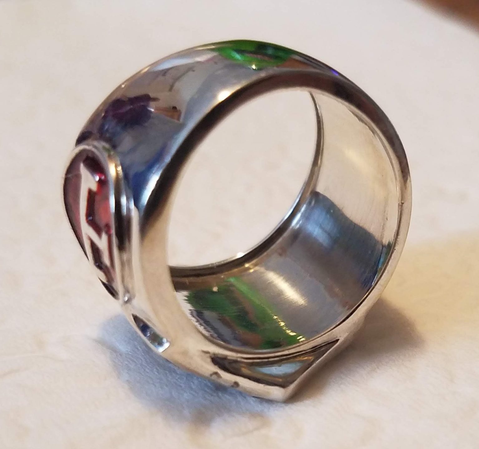 Ku Klux Klan Ring 925 Silver KKK MIOAK Blood Drop Triple Tau ...