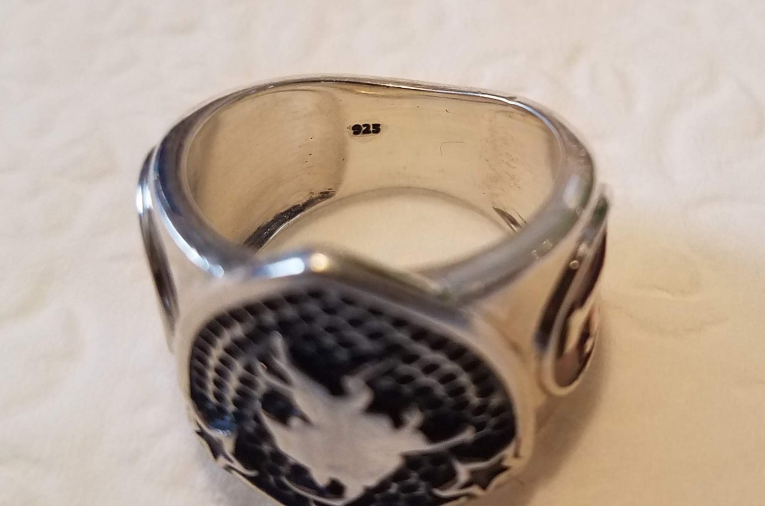 Ku Klux Klan Ring 925 Silver KKK MIOAK Blood Drop Triple Tau ...