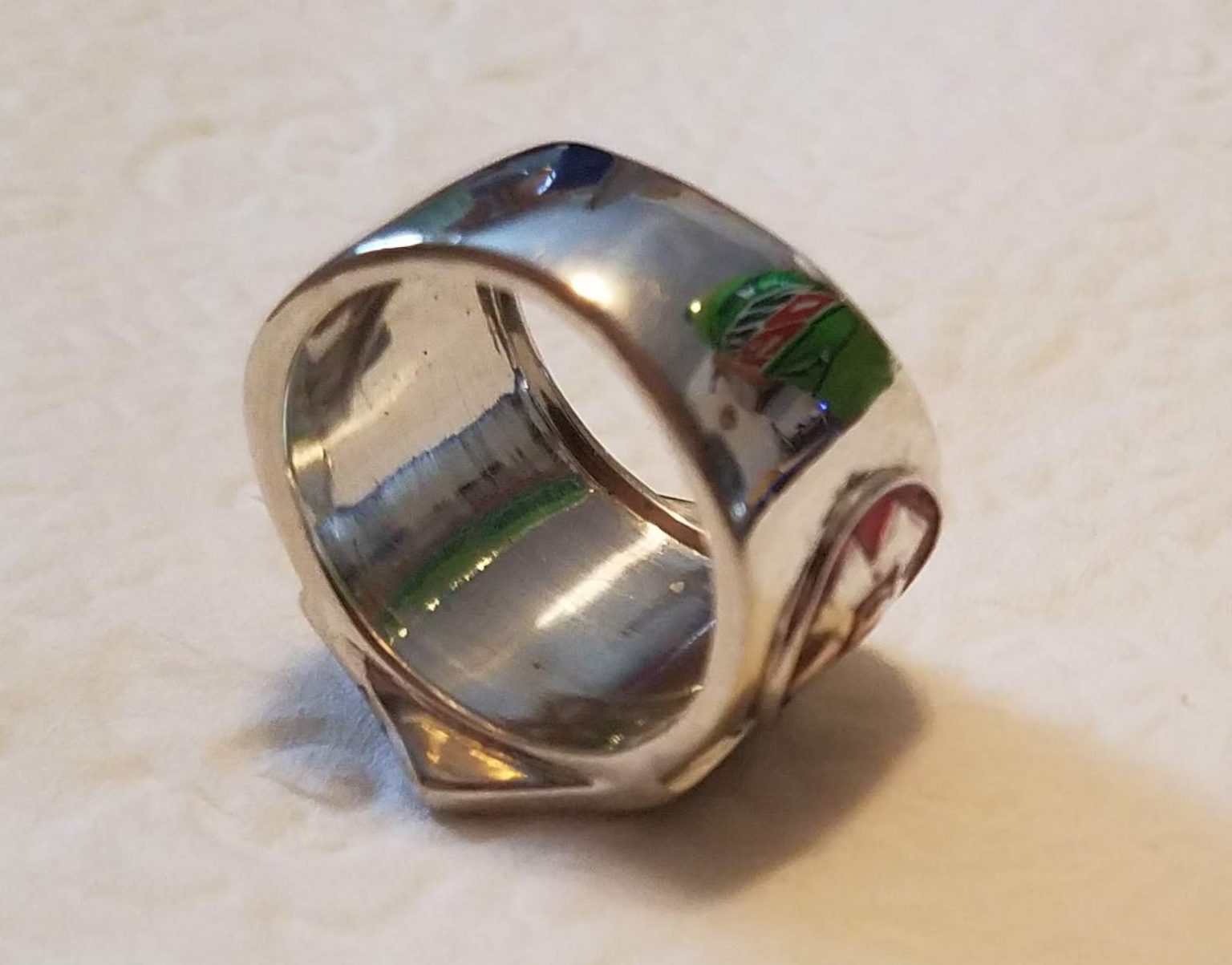 Ku Klux Klan Ring 925 Silver KKK MIOAK Blood Drop Triple Tau ...