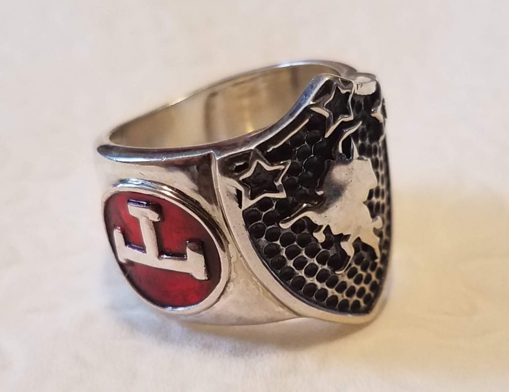 Ku Klux Klan Ring 925 Silver KKK MIOAK Blood Drop Triple Tau ...