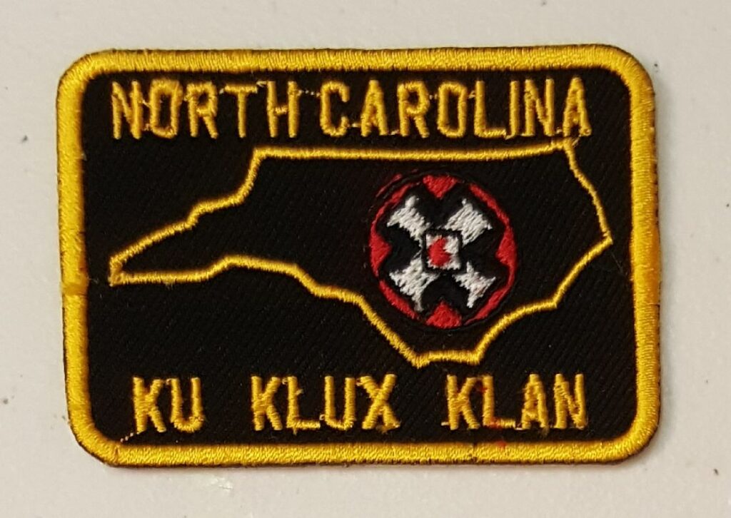 North Carolina KKK Patch Ku Klux Klan MIOAK Blood Drop Badge (b ...