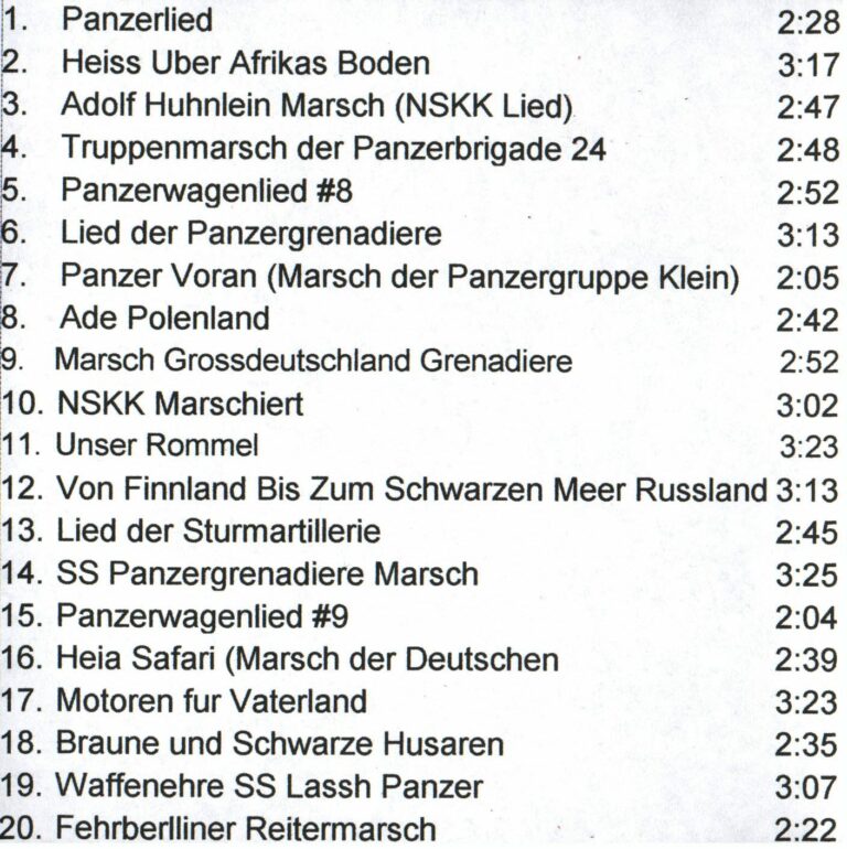 Panzer Marching Songs – VolkSStorm.com