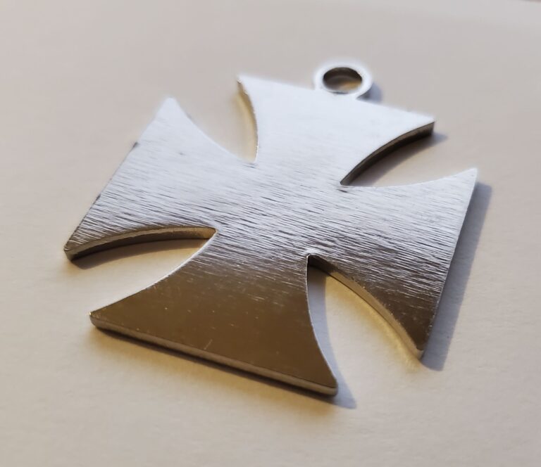 Iron Cross Pendant Silver Pink Necklace Swastika Hakenkreuz German WW2 ...